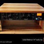 19 inch walnut racks for audio gear by mixingtable.com